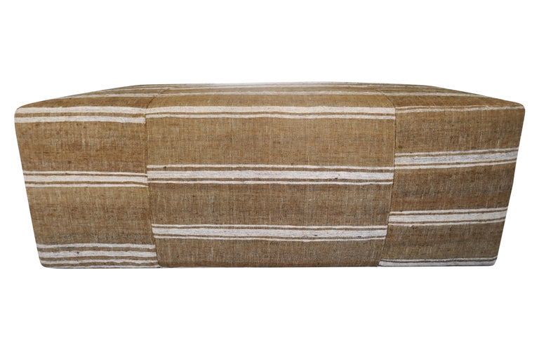 Fi Vintage Custom Berber Kilim Wool Cocktail Ottoman At 1stdibs