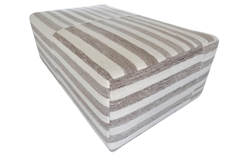 Fi Vintage Custom Berber Kilim Wool Cocktail Ottoman For Sale At 1stdibs