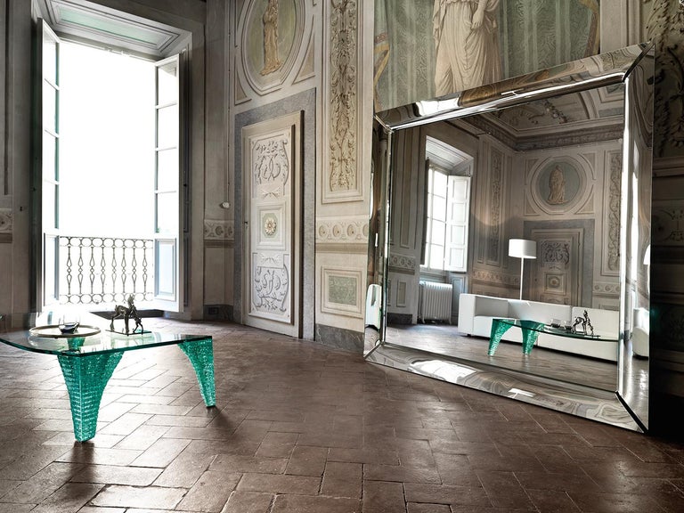 Fiam Caadre 300 Freestanding Mirror in Curved Glass, by Philippe Starck ...