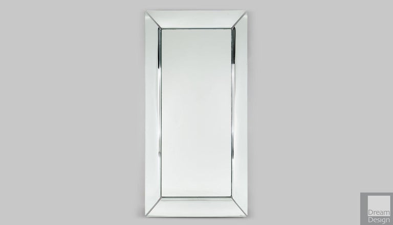 Fiam Caadre 610 Free Standing Mirror in Curved Glass, by Philippe ...