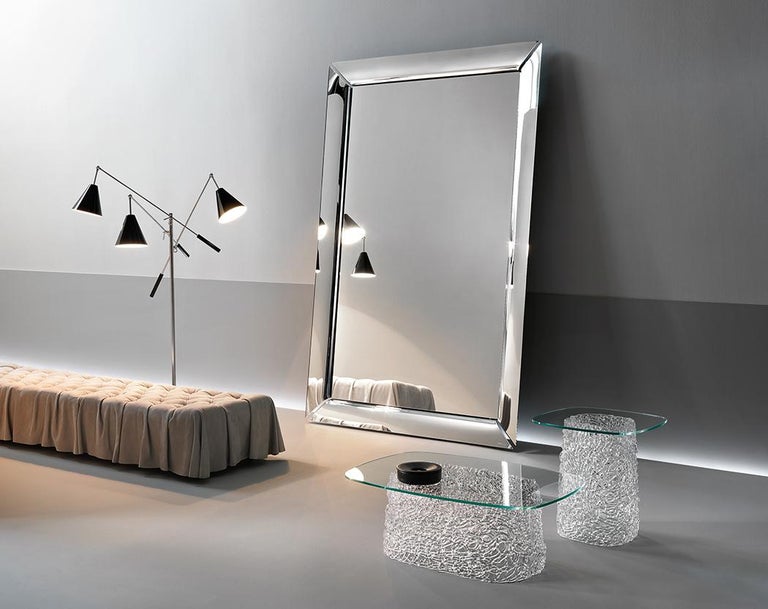 Fiam Caadre 612 Free Standing Mirror in Curved Glass, by Philippe ...