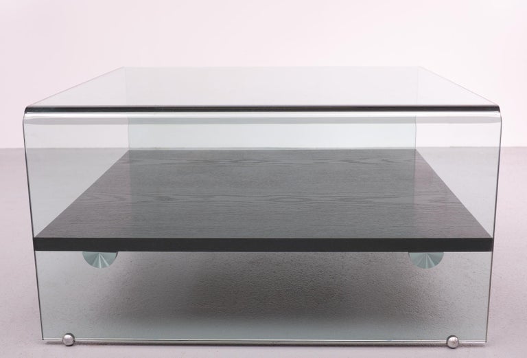 Fiam Curved Coffee Table Post Modern, Italy For Sale at 1stDibs