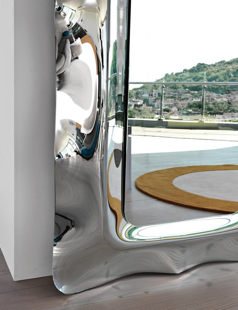 Fiam Dorian DO/202 Freestanding Mirror in Glass, by Massimo Iosa Ghini ...