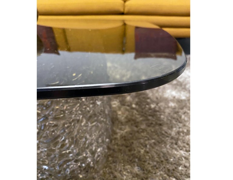 Fiam Glass Bronze Macrame Table by Lucidipevere at 1stDibs