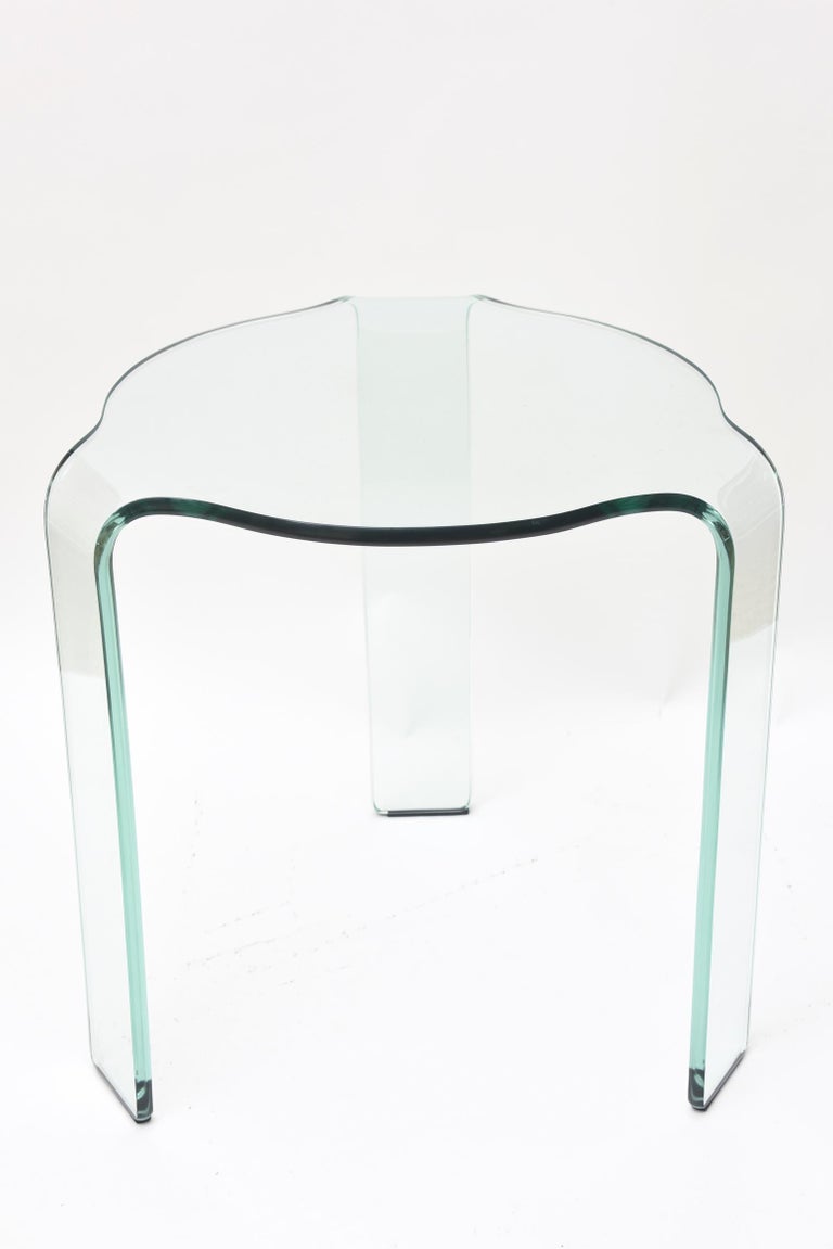 Fiam Glass Nesting Tables Set of Three at 1stDibs
