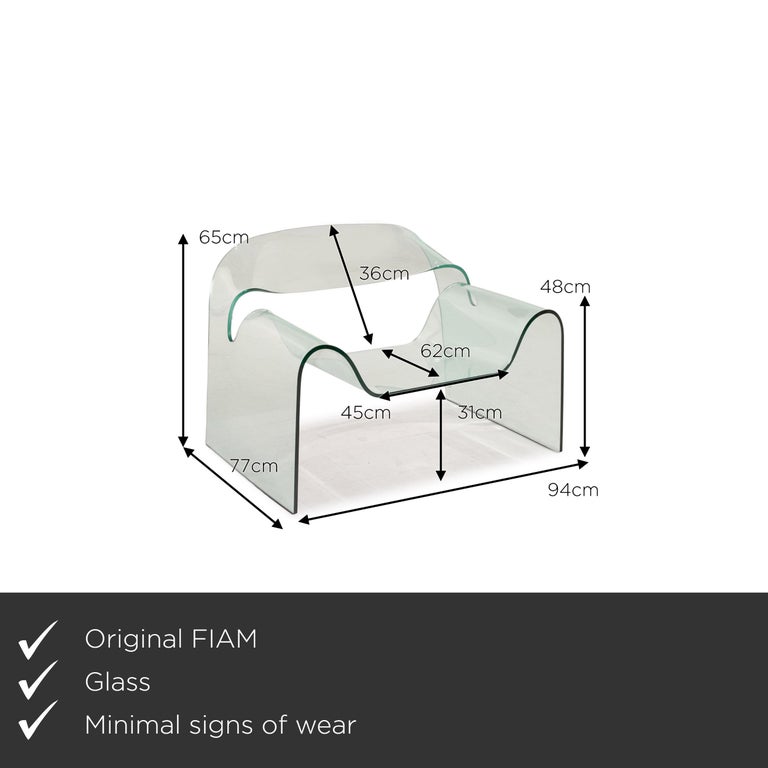 Fiam Italia Ghost Glass Armchair Cini Boeri Chair For Sale at 1stDibs