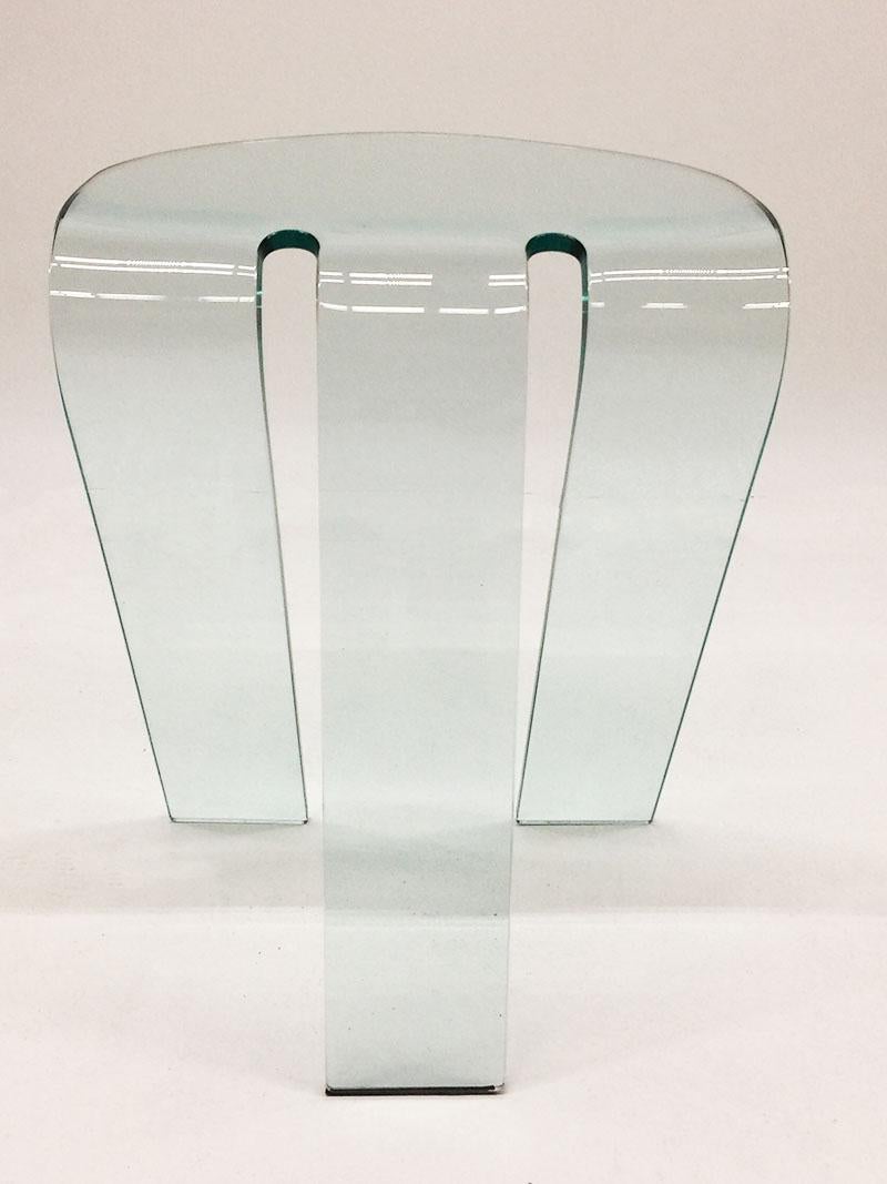 Fiam Italian Design Glass Side Table at 1stDibs | fiam glass, fiam ...