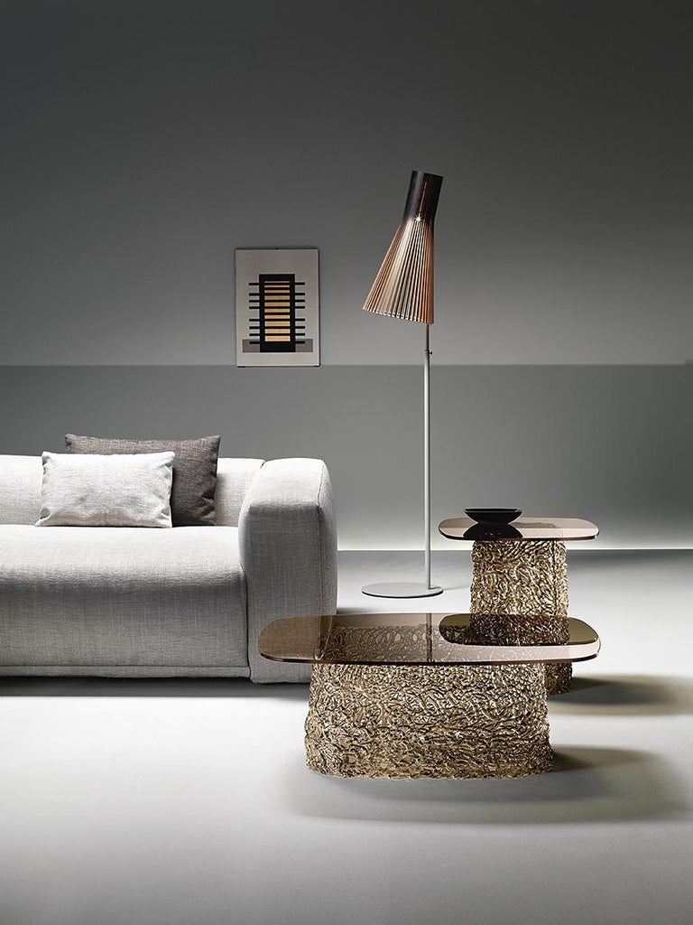 Fiam Macrame MC/130FU Coffee Table with Fume Grey Glass Top, by Lucidi ...