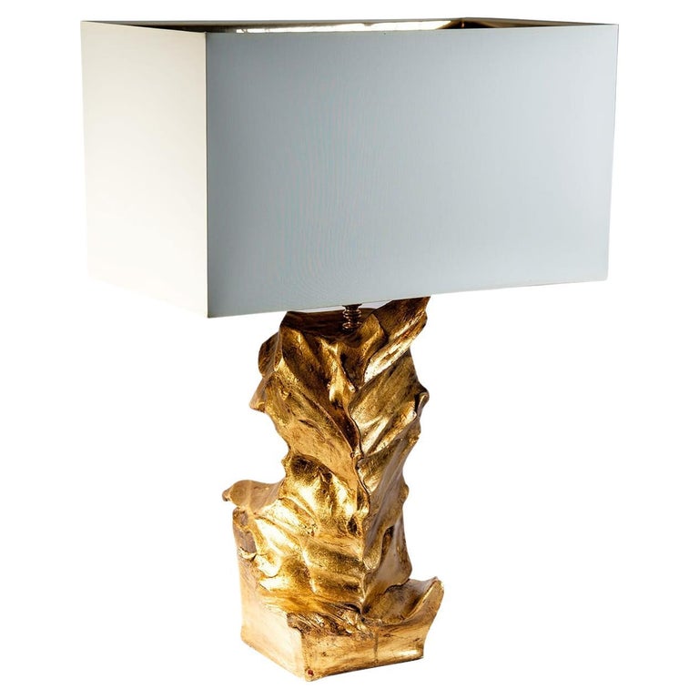 Fiamma Oro Golden Table Lamp For Sale at 1stDibs