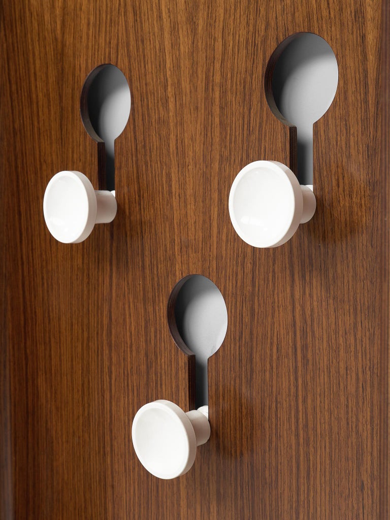 Fiarm Pair of Teak Hall Stand by Carlo de Carli, 1960s For Sale at 1stDibs