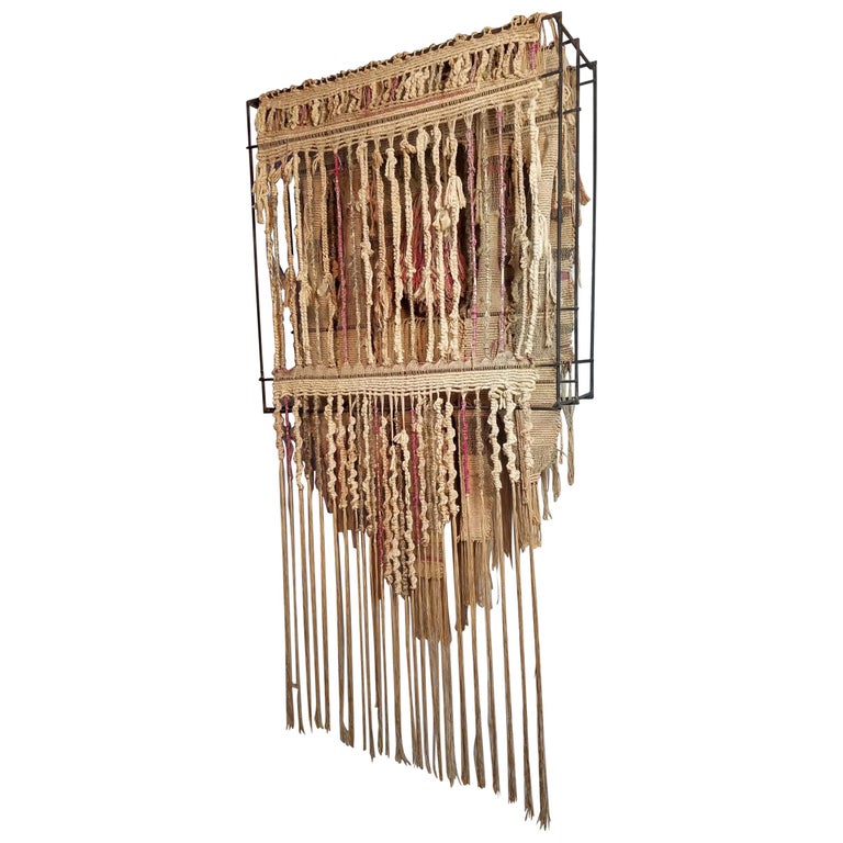 Jon B. Wahling Fiber Wall Art Suspended from a Welded Steel Armature ...