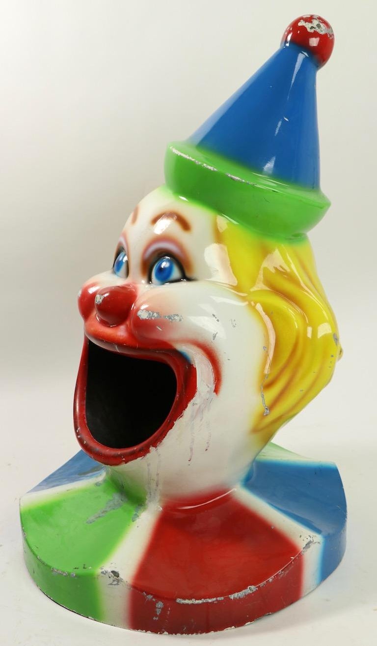 Fiberglass Clown Trash Can Topper Lid at 1stDibs | clown trash can lid ...
