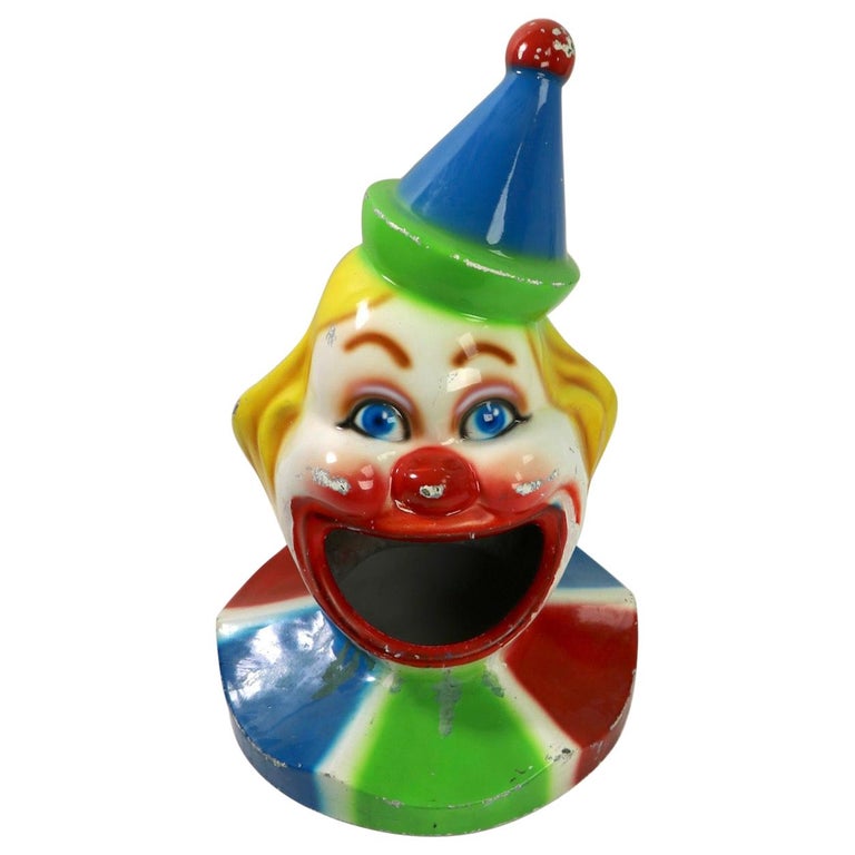 Fiberglass Clown Trash Can Topper Lid at 1stDibs | clown trash can lid ...