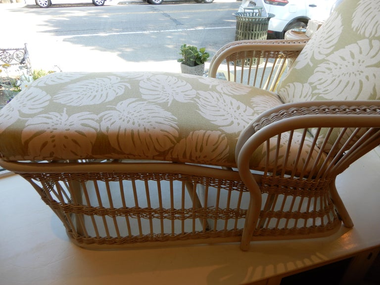 Ficks and Reed Rattan Chaise Lounge For Sale at 1stDibs