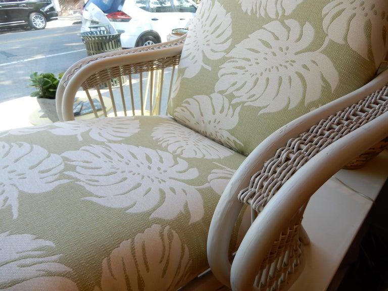 Ficks and Reed Rattan Chaise Lounge For Sale at 1stDibs