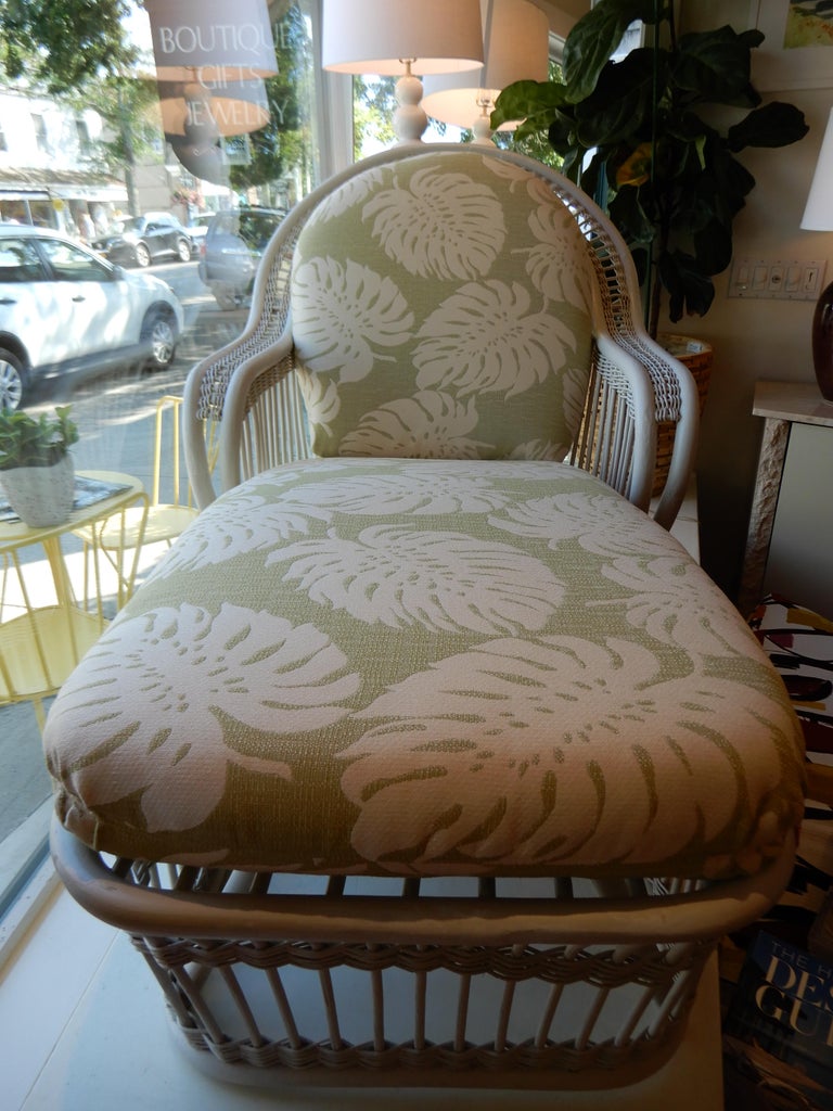 Ficks and Reed Rattan Chaise Lounge For Sale at 1stDibs