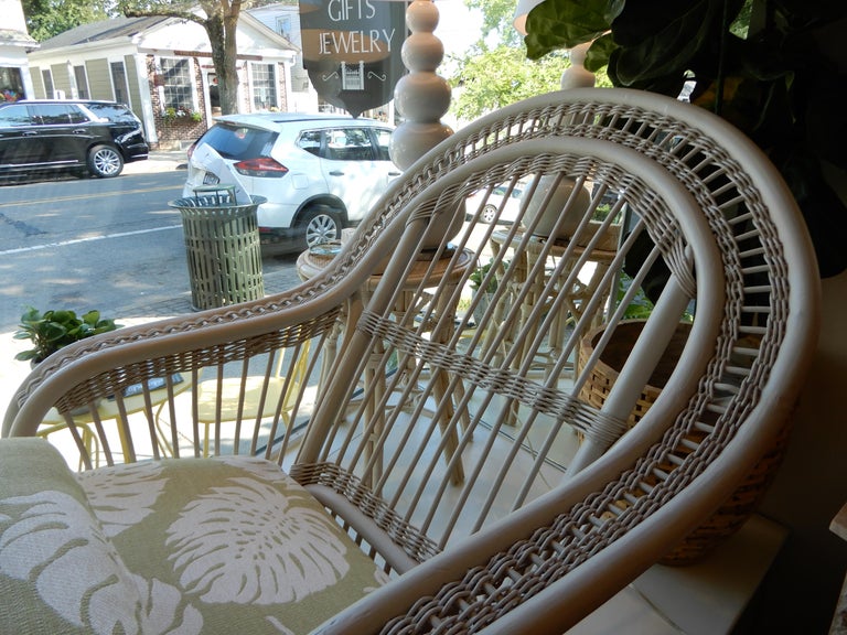 Ficks and Reed Rattan Chaise Lounge For Sale at 1stDibs