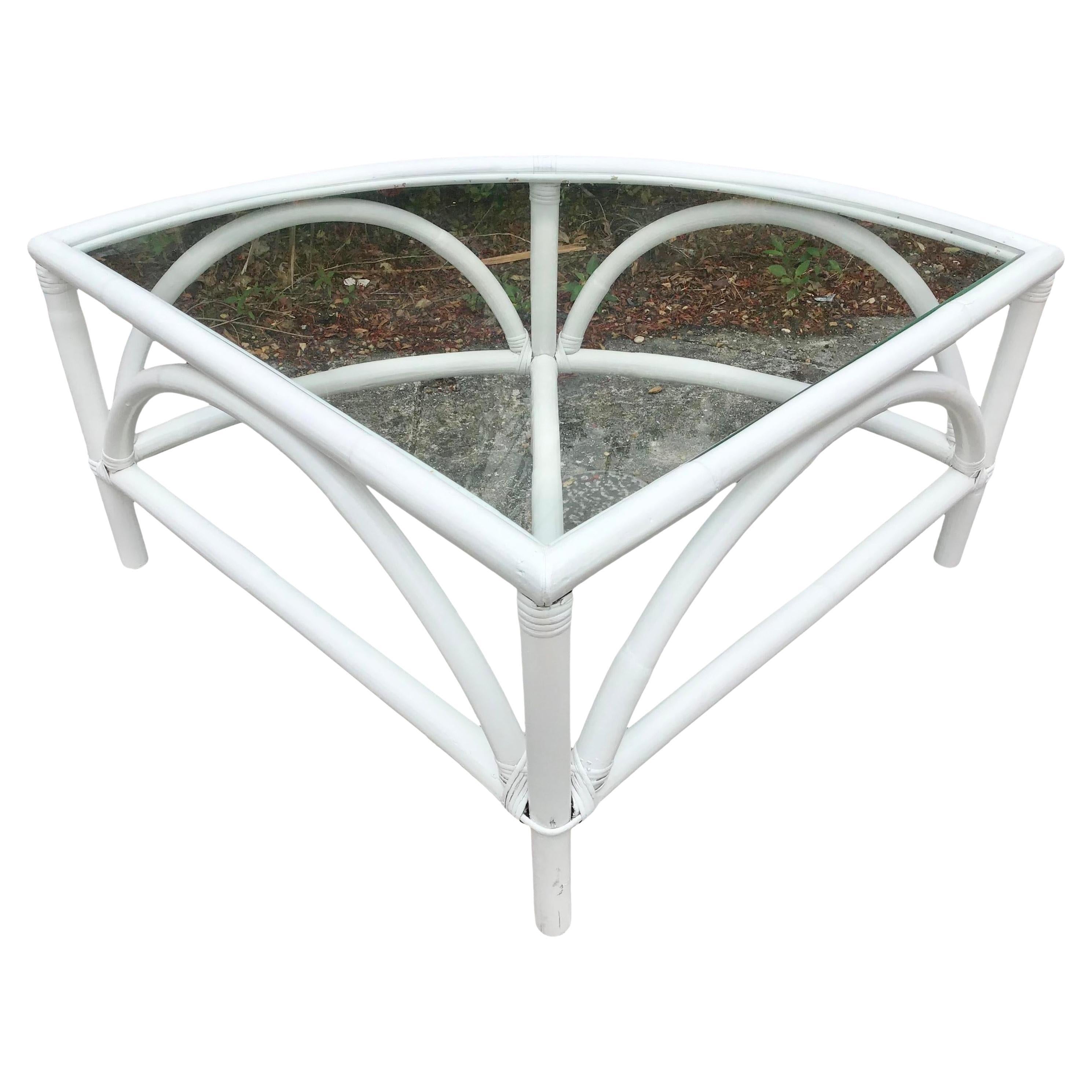 Ficks Reed Rattan Patio Cocktail Table at 1stDibs