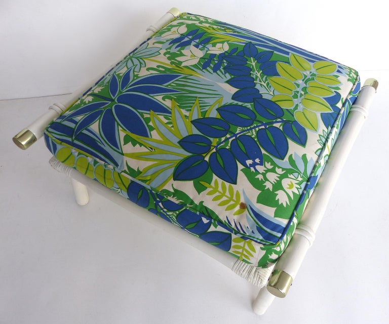 Ficks Reed John Risner Rattan Lounge Chair and Ottoman, Campaign Style ...