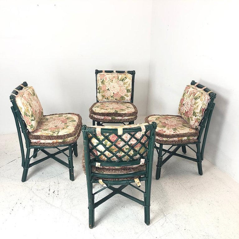 Ficks Reed Dining Table and Chairs For Sale at 1stDibs