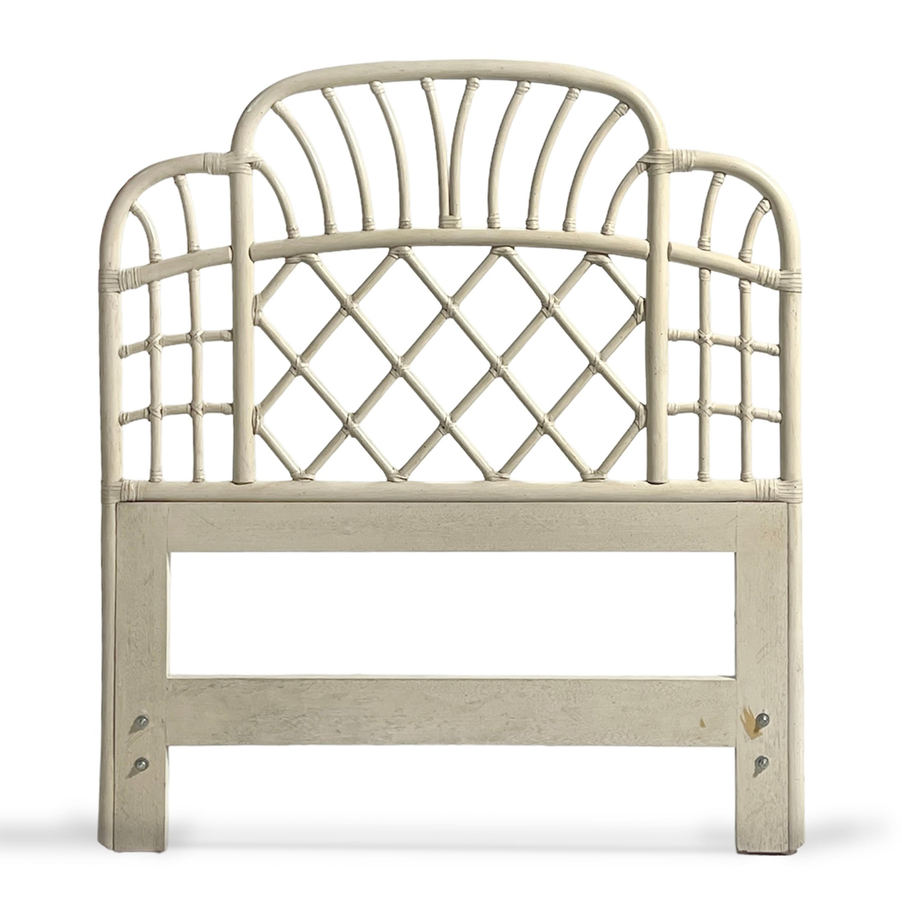 Ficks Reed Pair of Rattan Headboards at 1stDibs | reeded headboard