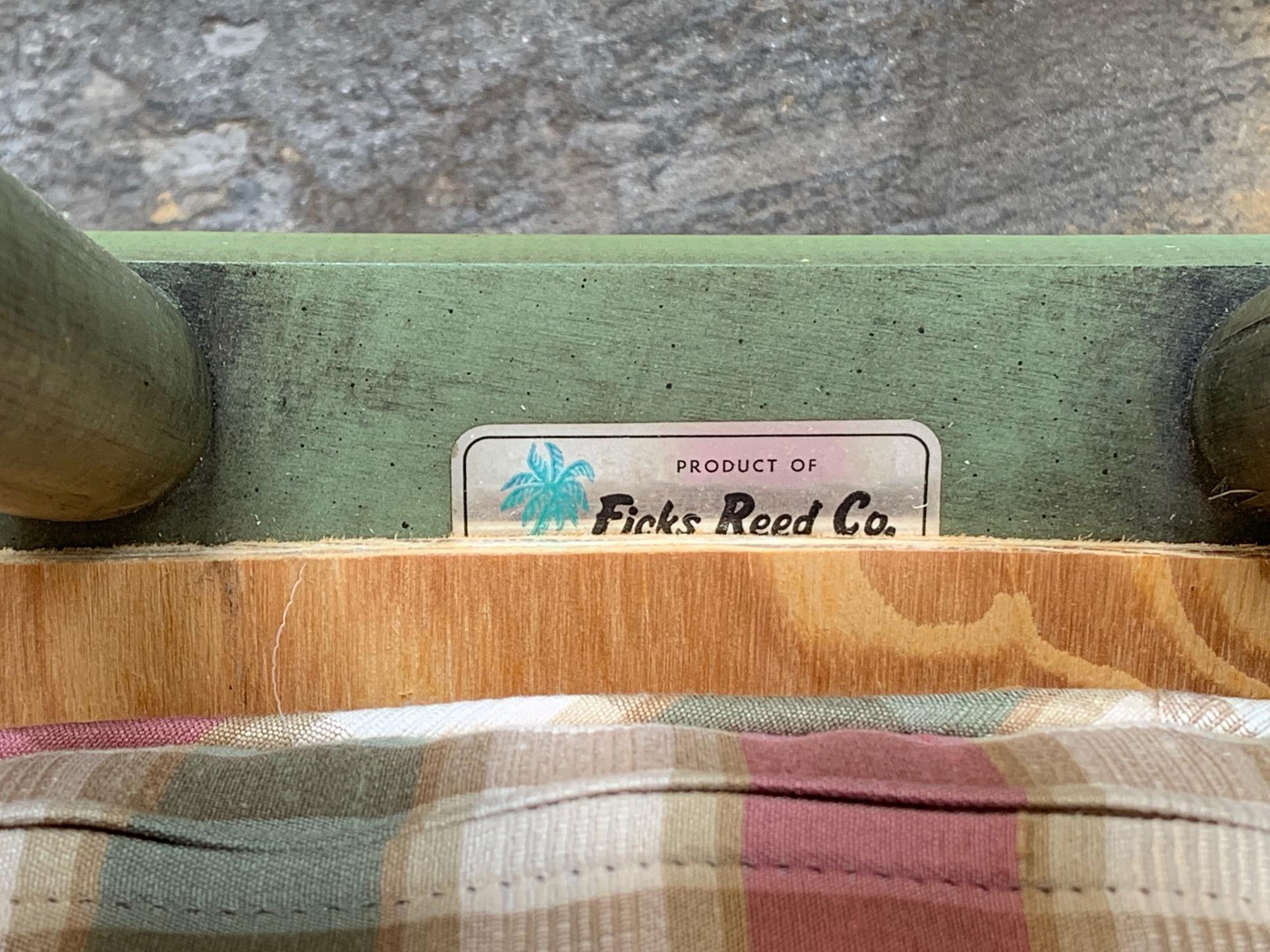 Ficks Reed Rattan Patio Club Chair at 1stDibs | ficks reed chair