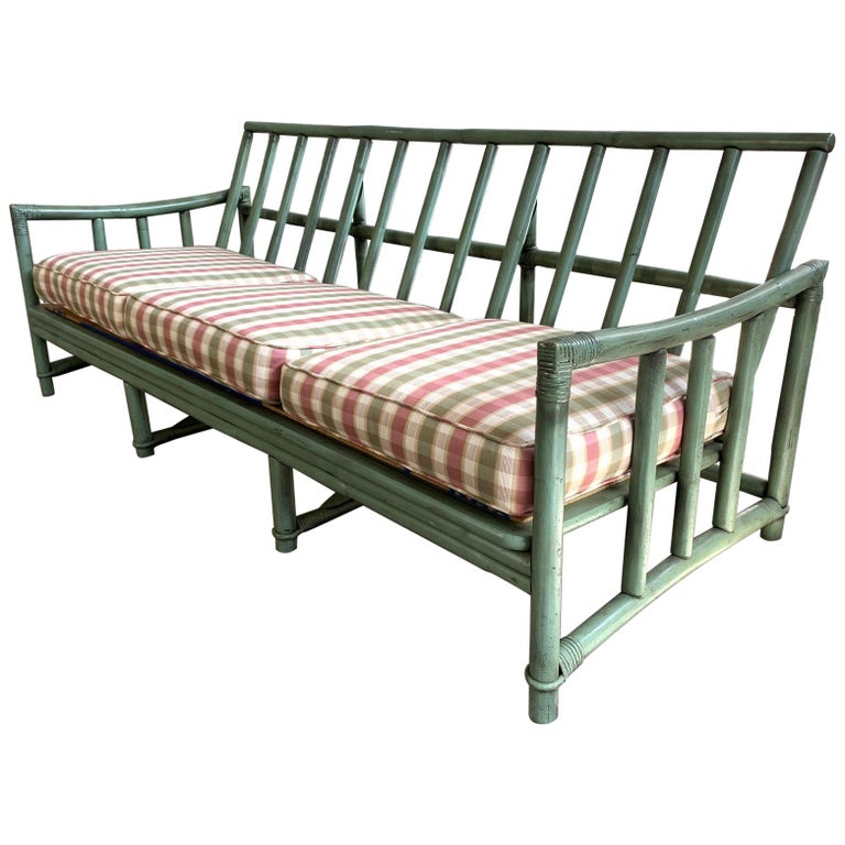 Ficks Reed Rattan Patio Sofa at 1stDibs