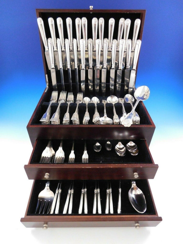 Fiddle Thread and Shell by James Robinson Sterling Silver Flatware Set ...