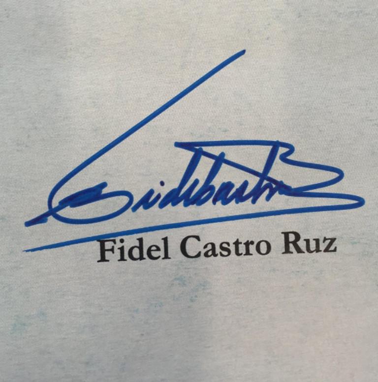 Fidel Castro Original Vintage Signed Certificate 2001 Colour For Sale ...