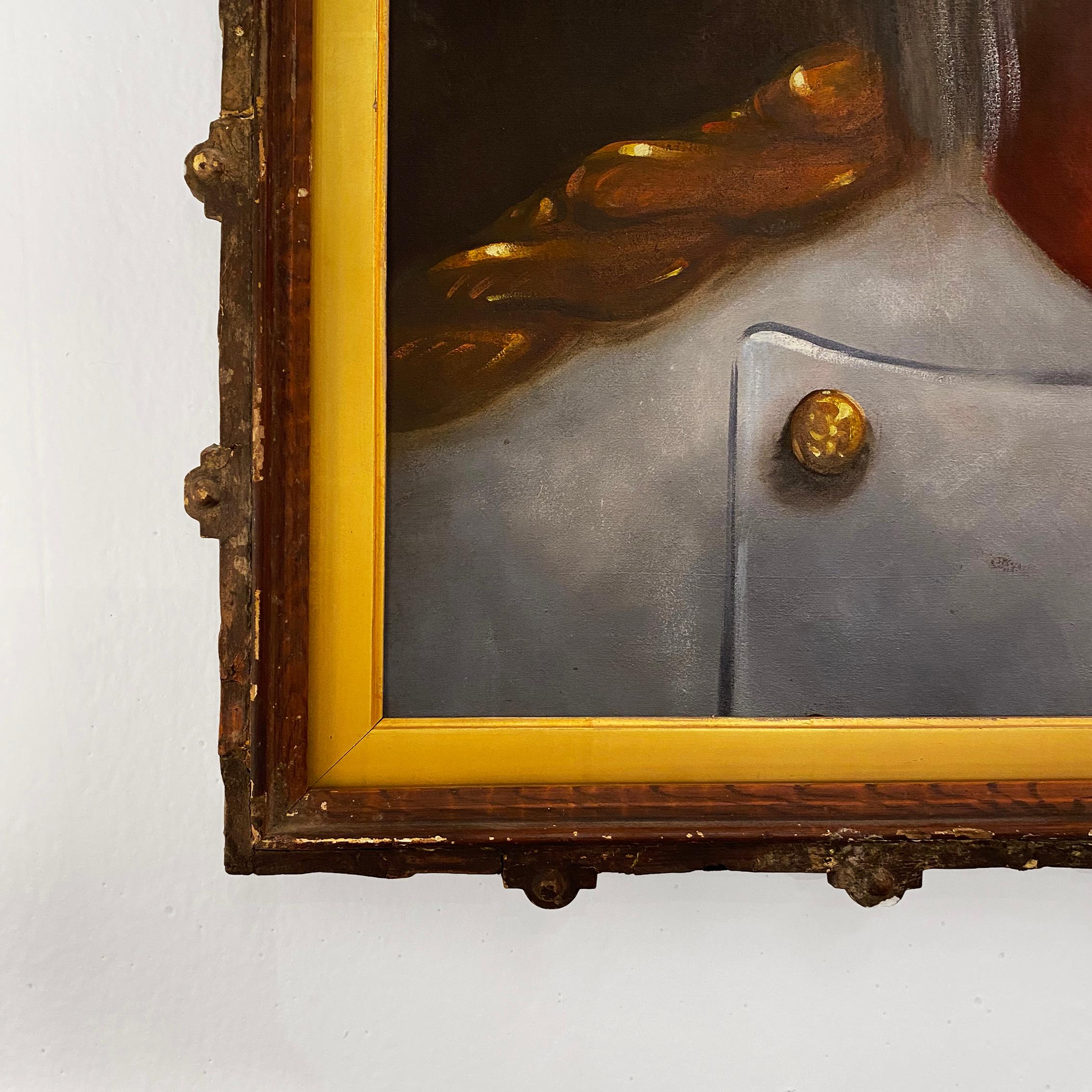 Field Marshal with Monocle Painting Victorian 1990s Surrealist oil on ...