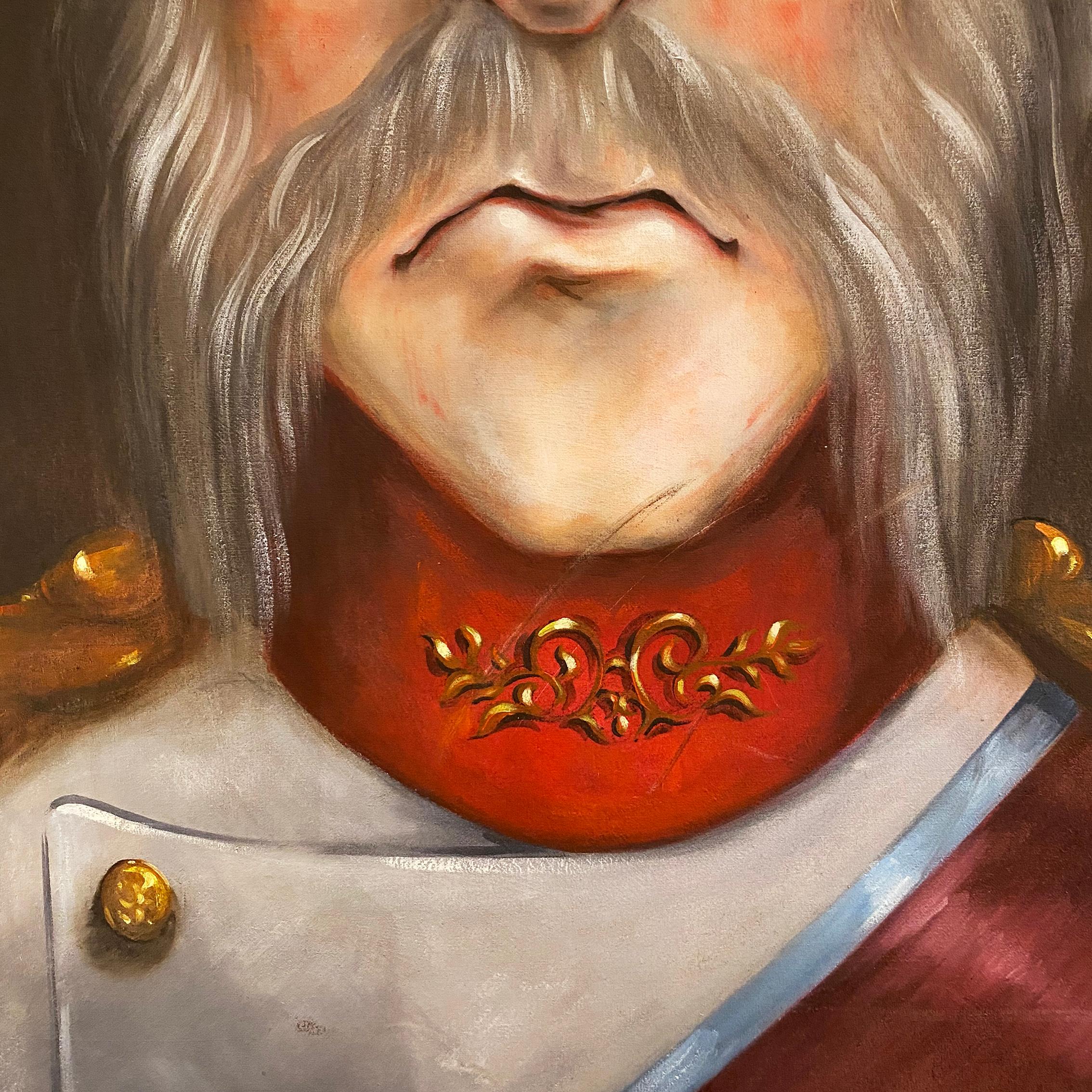 Field Marshal with Monocle Painting Victorian 1990s Surrealist oil on ...