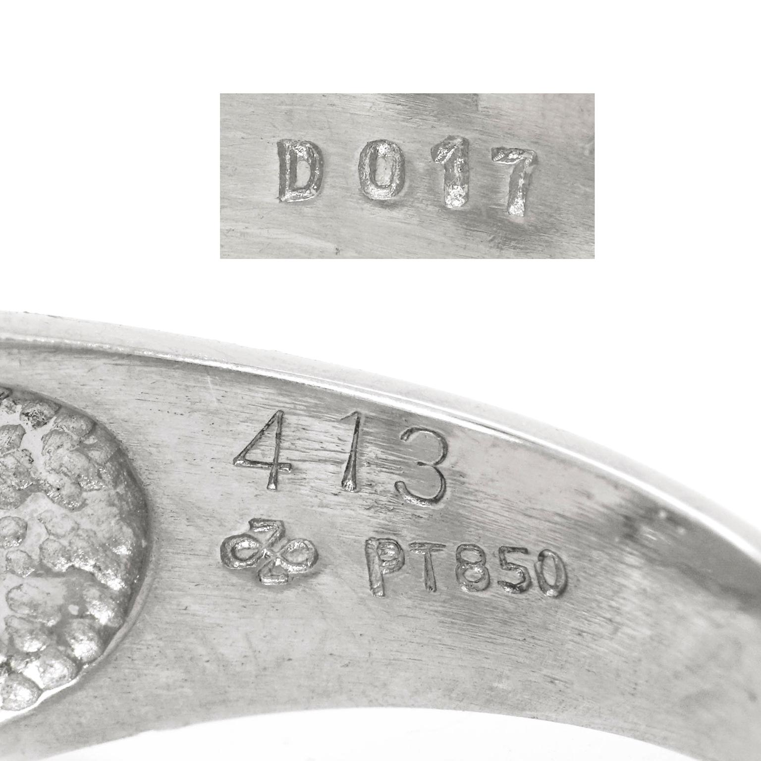 Fifties Opal Diamond and Platinum Ring at 1stDibs