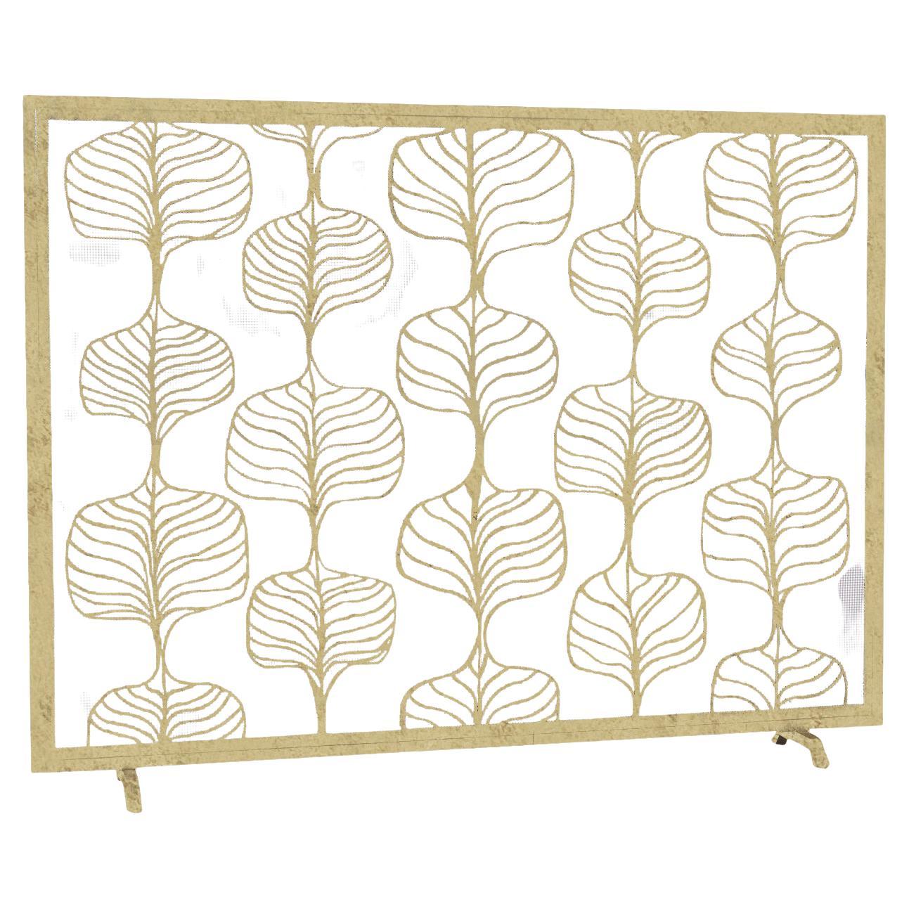 Celeste Fireplace Screen in Pure Gold For Sale at 1stDibs
