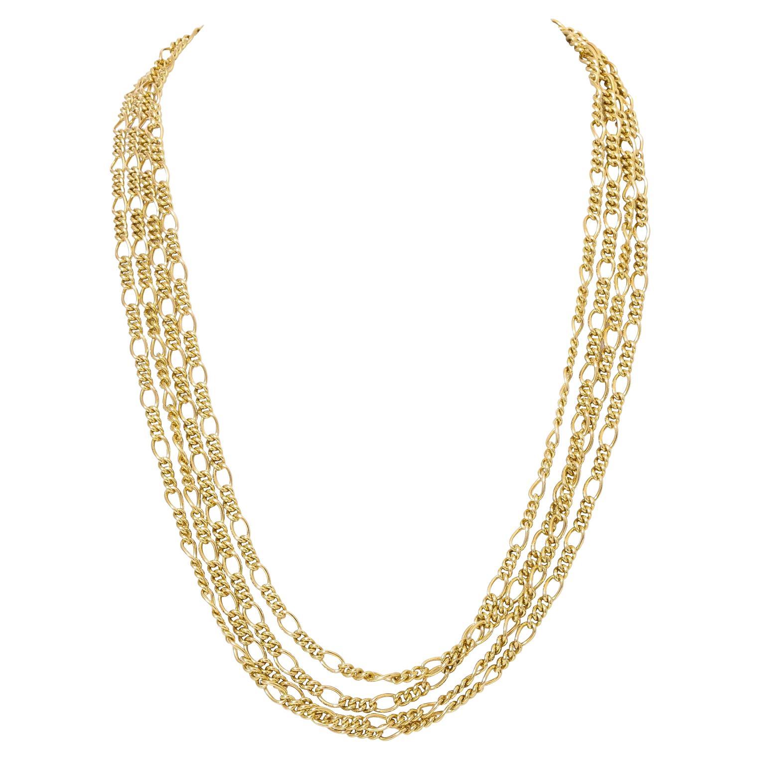 Chain of Figaro For Sale at 1stDibs