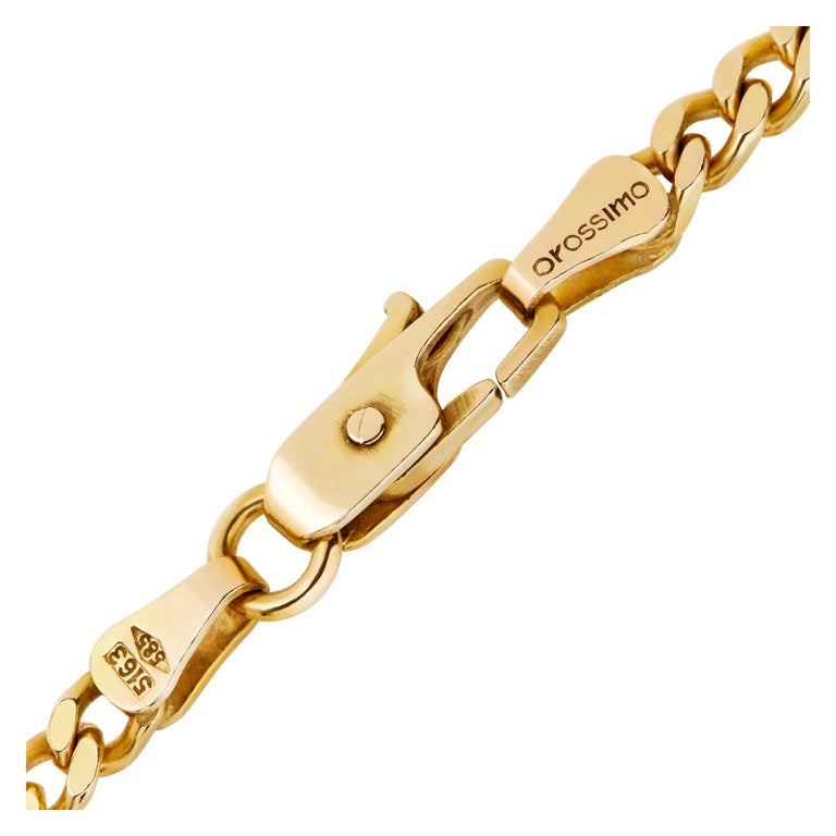 Figaro Style Link Chain in 14k Yellow Gold at 1stDibs