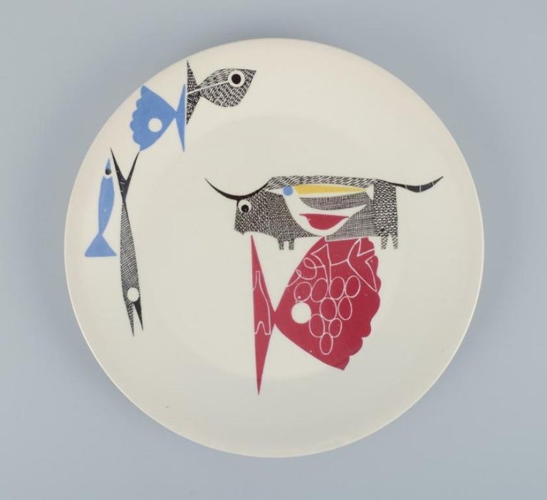 Figgjo Flint, Norway, Three "a La Carte" Faience Plates, 1960-1970s For ...