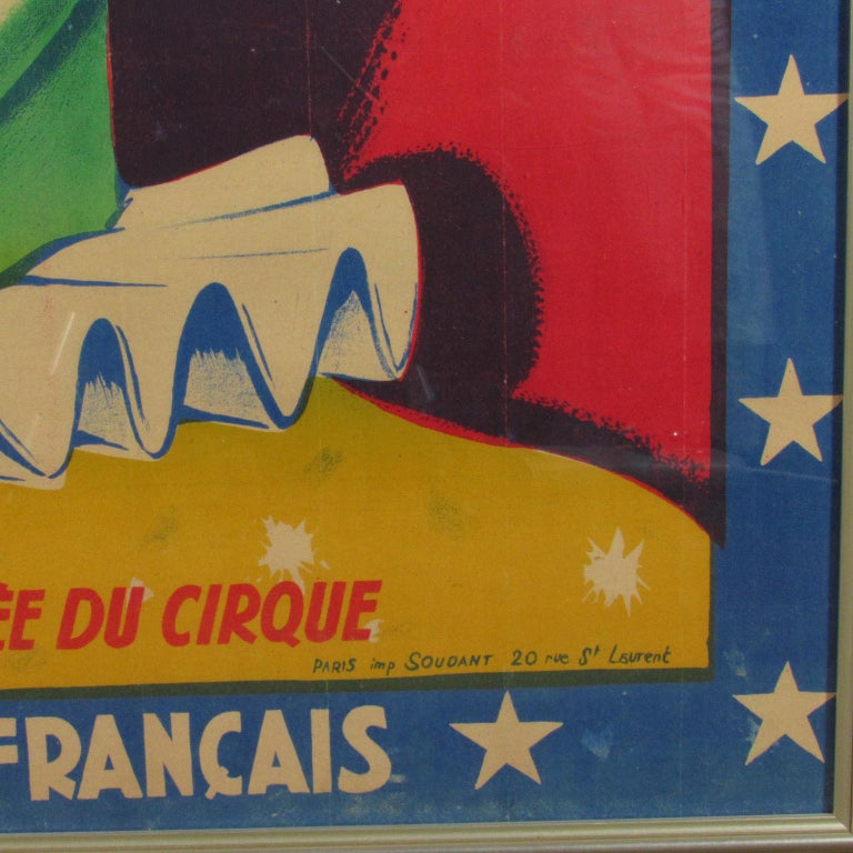 Figuier le Cirque Sans Bluff Midcentury French Poster For Sale at ...