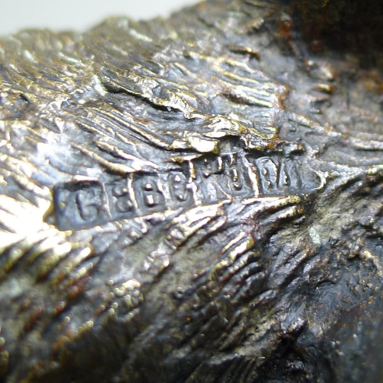 Figural Antique Austrian Bronze Pen/Nib Wipe - Fox, circa 1900 at 1stDibs