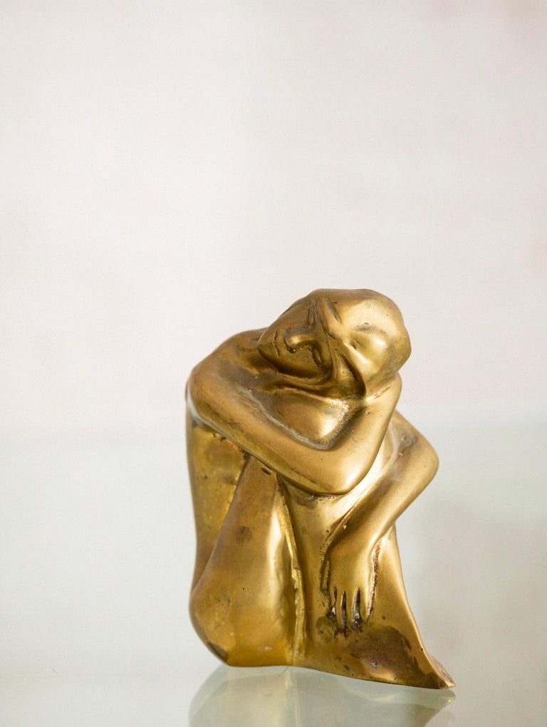 Figural Female Nude Brass Objet D’art at 1stDibs