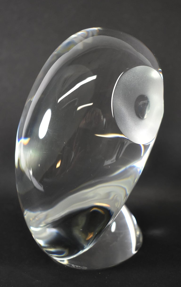 Figural Owl Sculpture by Donald Pollard for Steuben, Signed For Sale at ...