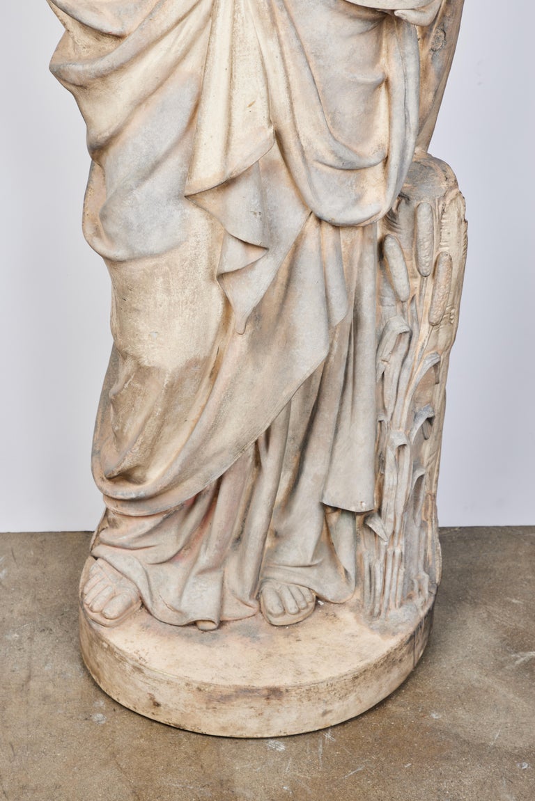 Figural Terracotta Sculpture Depicting Winter For Sale at 1stDibs
