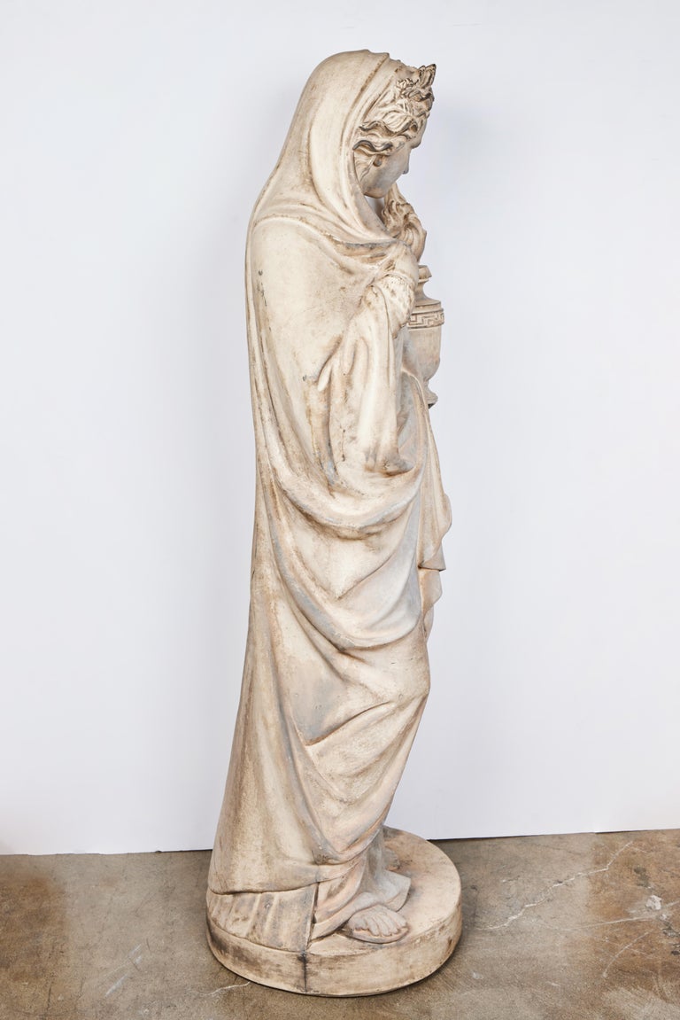 Figural Terracotta Sculpture Depicting Winter For Sale at 1stDibs