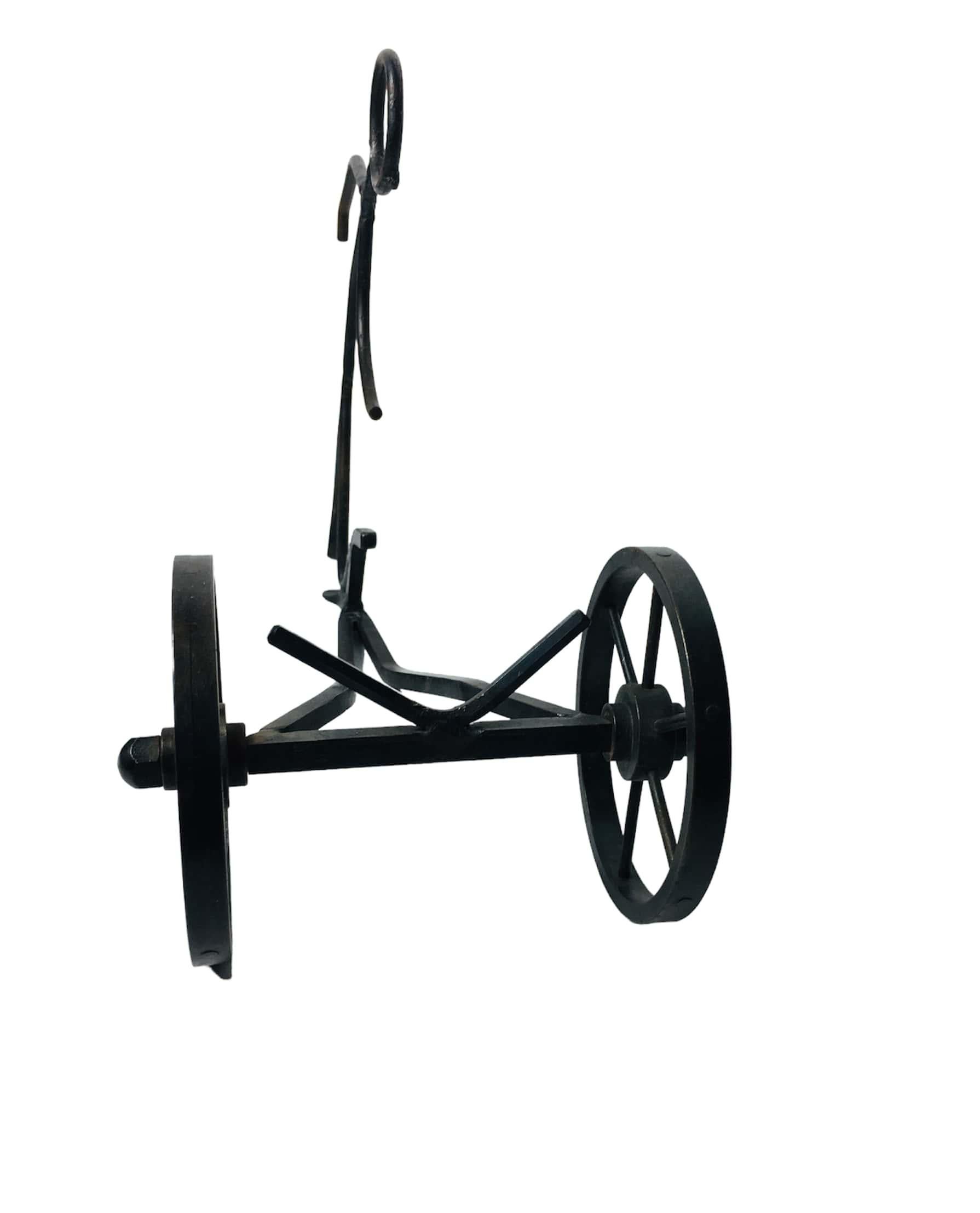 Figural Wine Rack Made of Wrought Iron For Sale at 1stDibs