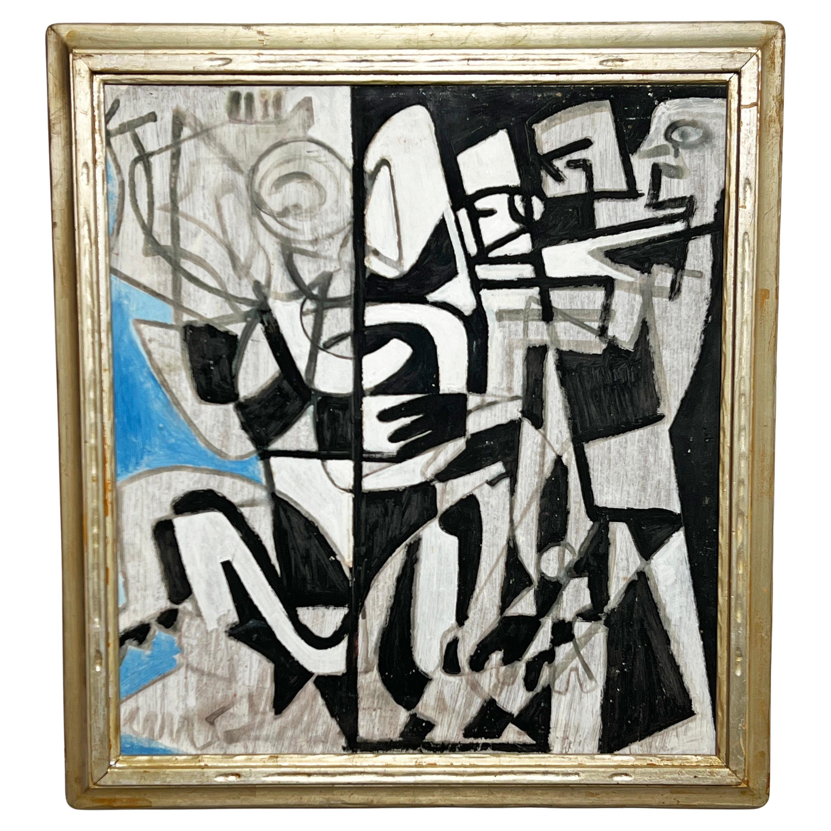 Figurative Abstract Painting by Henry Jakobe, Circa 1960s For Sale at ...
