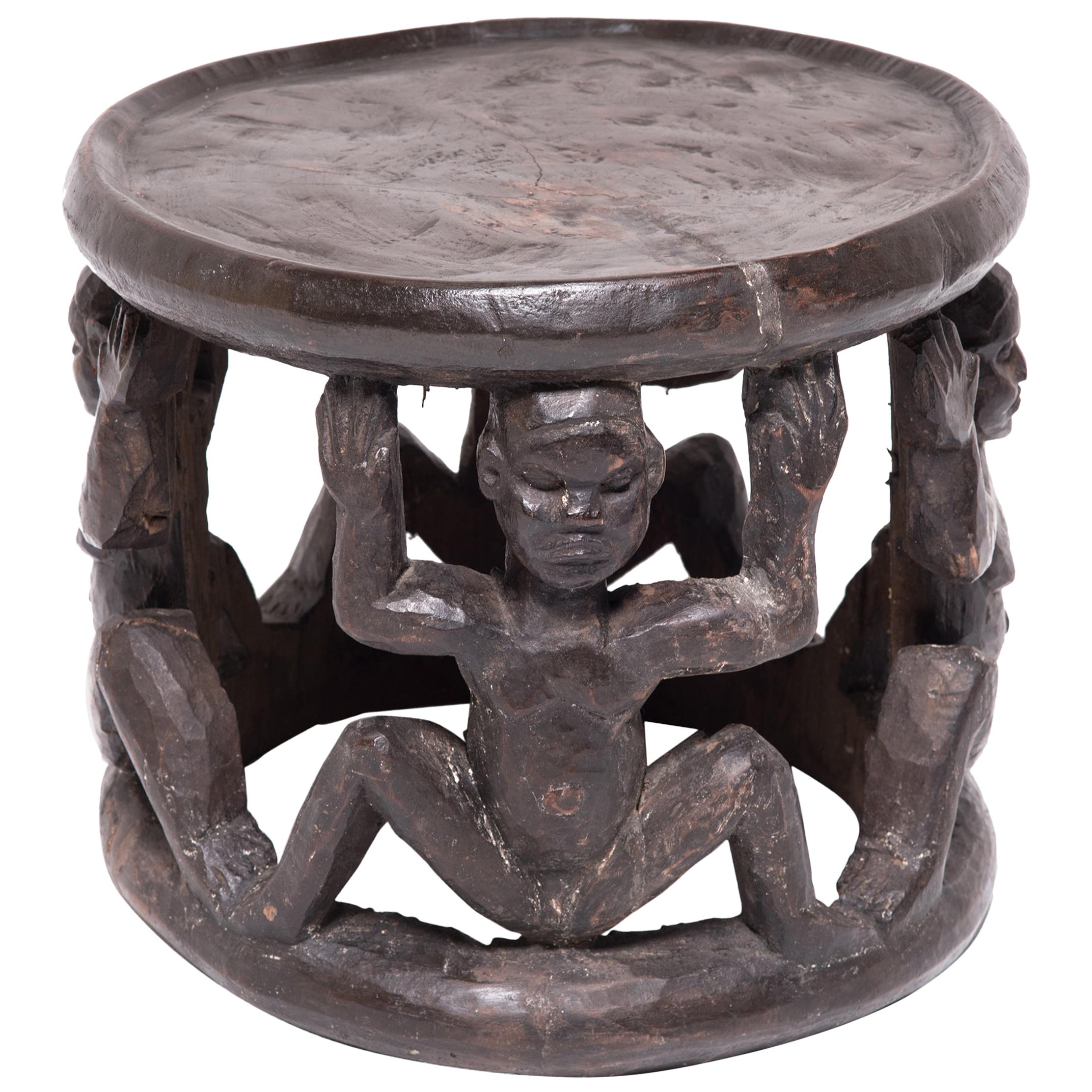Vintage African Elephant Stool at 1stDibs