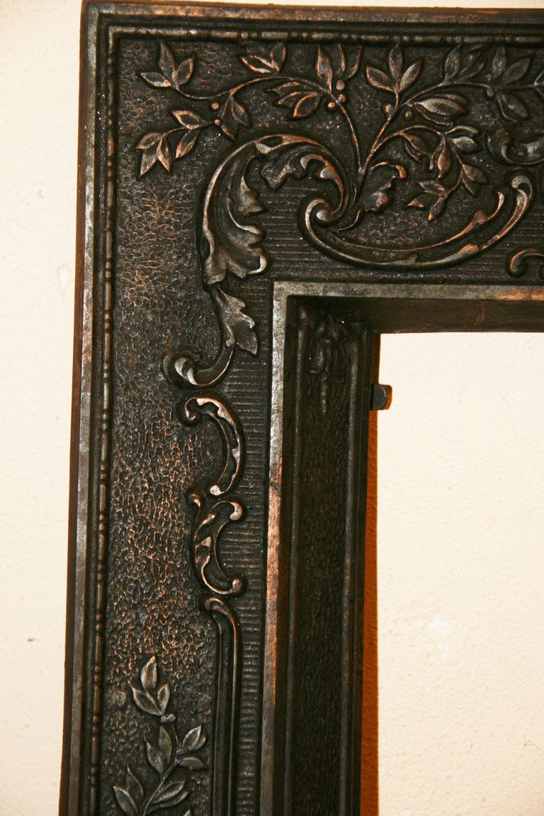 Figurative Fire Back with Matching Surround For Sale at 1stDibs