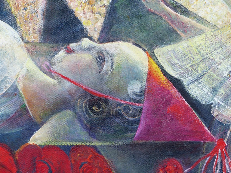 Cuban American Artist Demi Figurative Oil Painting on Canvas, 2006 For ...