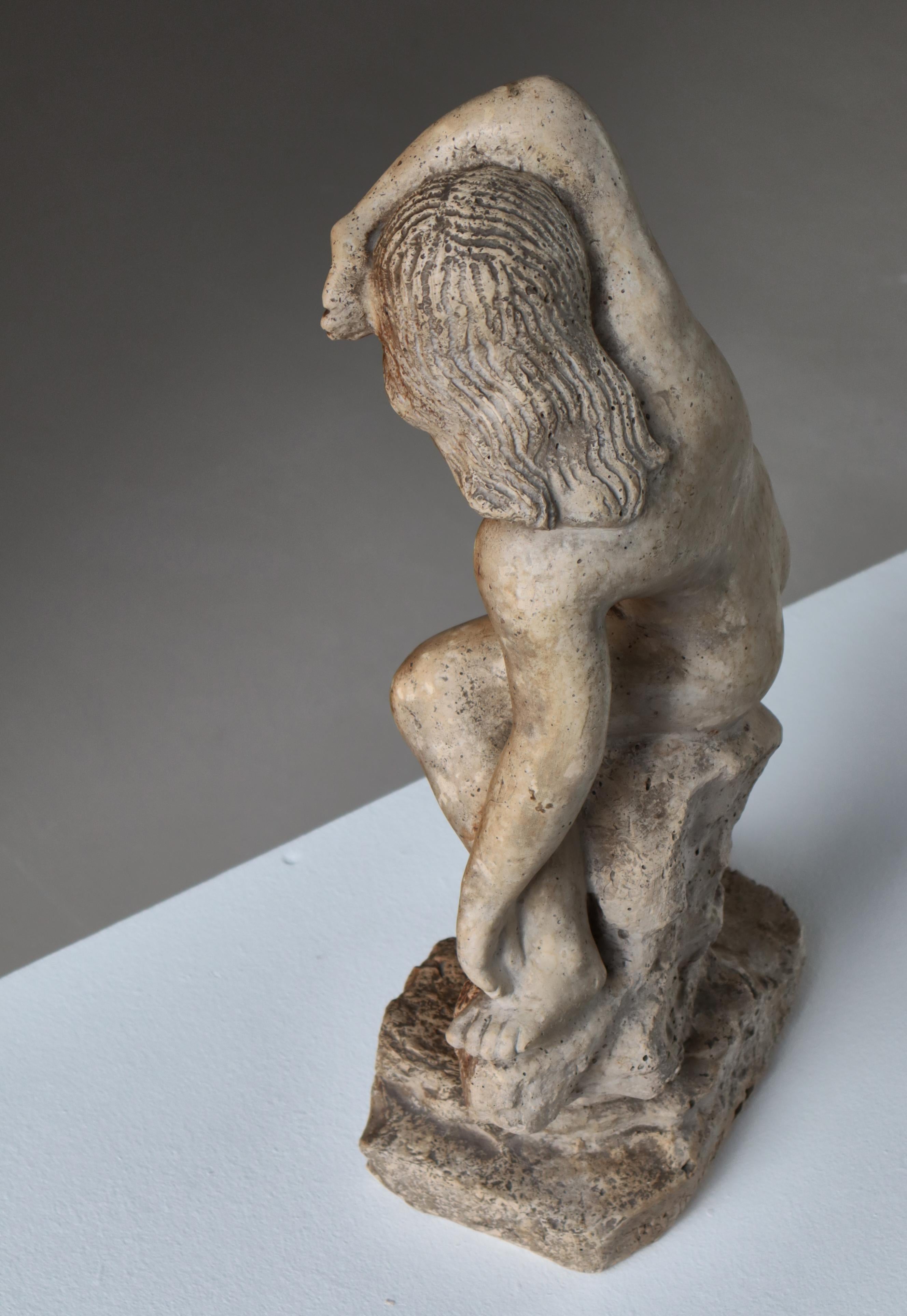 Figurative Sculpture of Standing Woman by Danish Artist Ejnar Breinholt ...