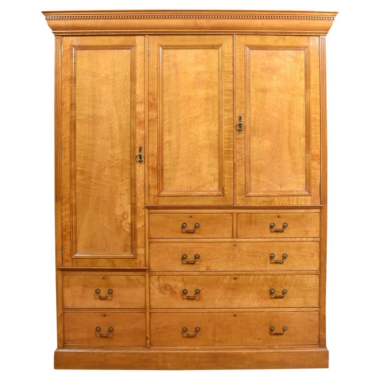 Figured Ash Wardrobe at 1stDibs