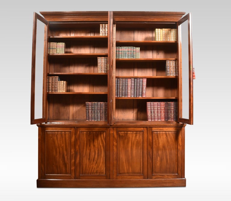 Figured Mahogany Library Bookcase at 1stDibs